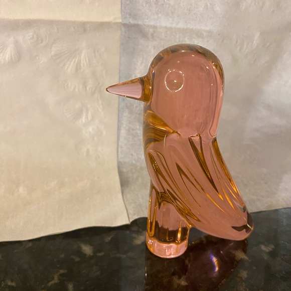 Baccarat | Accents | Baccarat Faunacrystopolis Blush Pink Bird Crystal ...